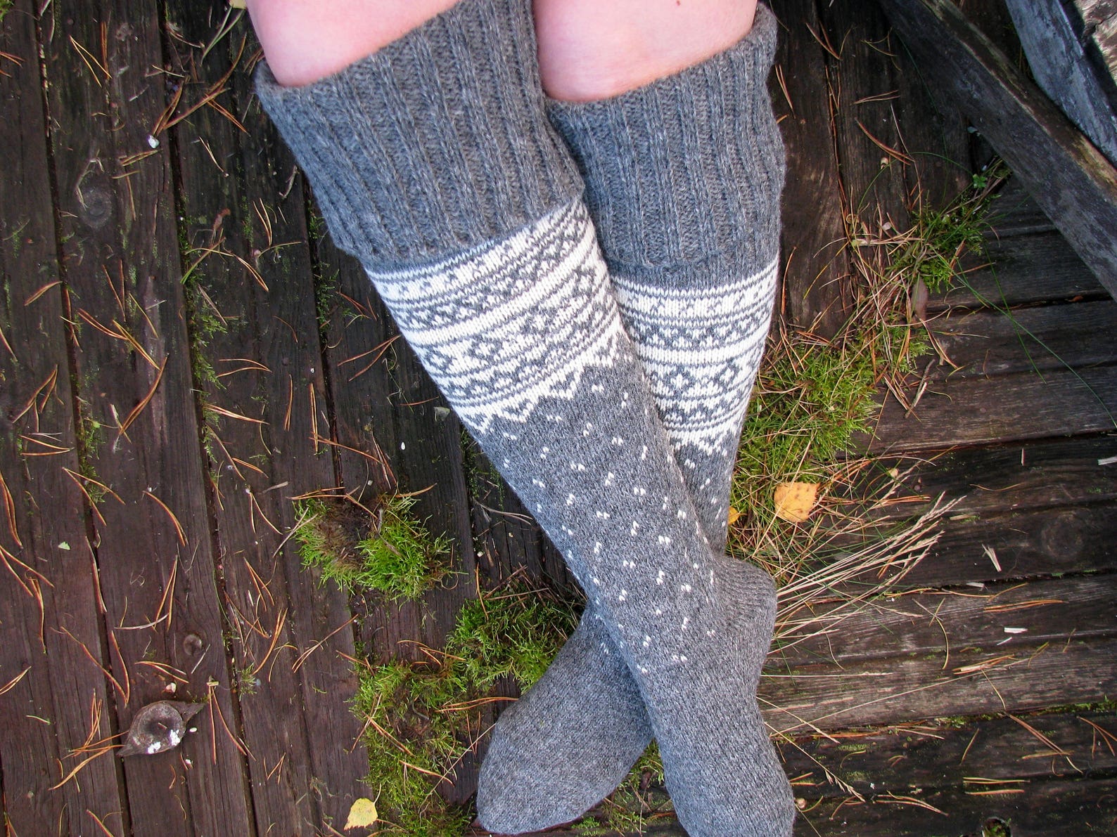 Long Knit Socks Wool Socks Norwegian Socks Fair Isle Christmas - Etsy