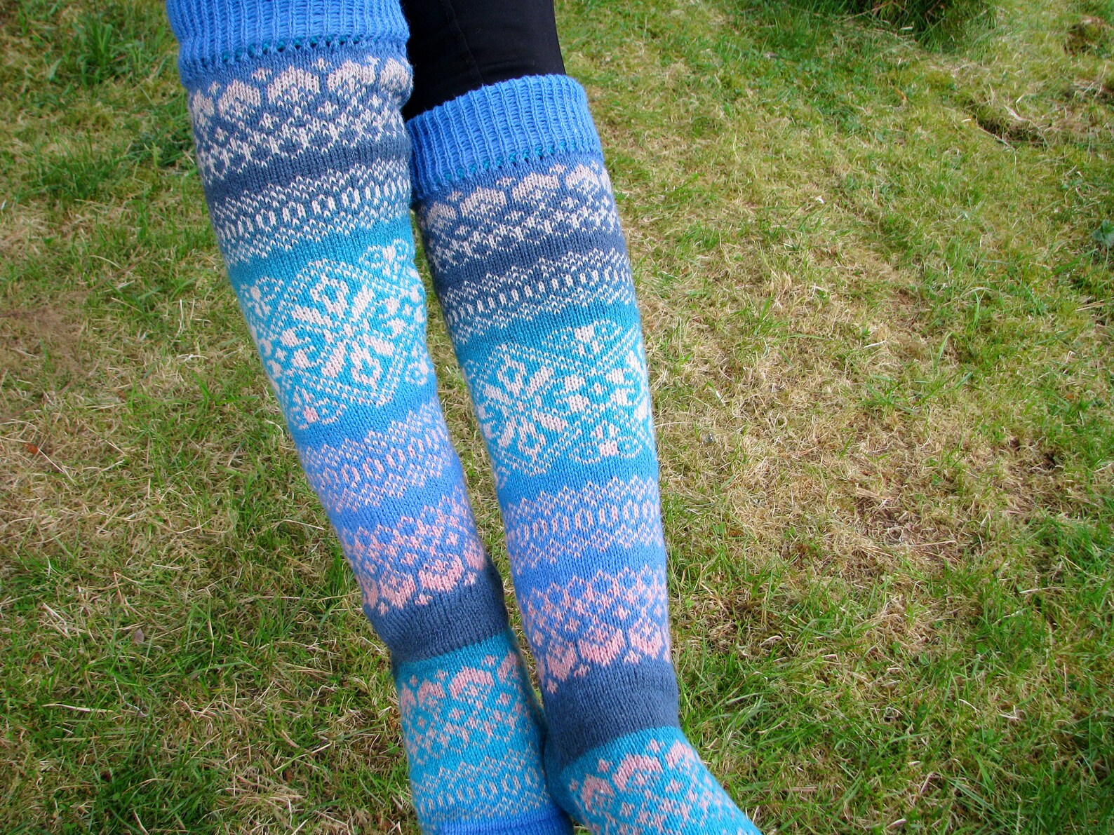 Knit Long Socks.high Socks Knitted Socks. Wool Socks Red Socks ...