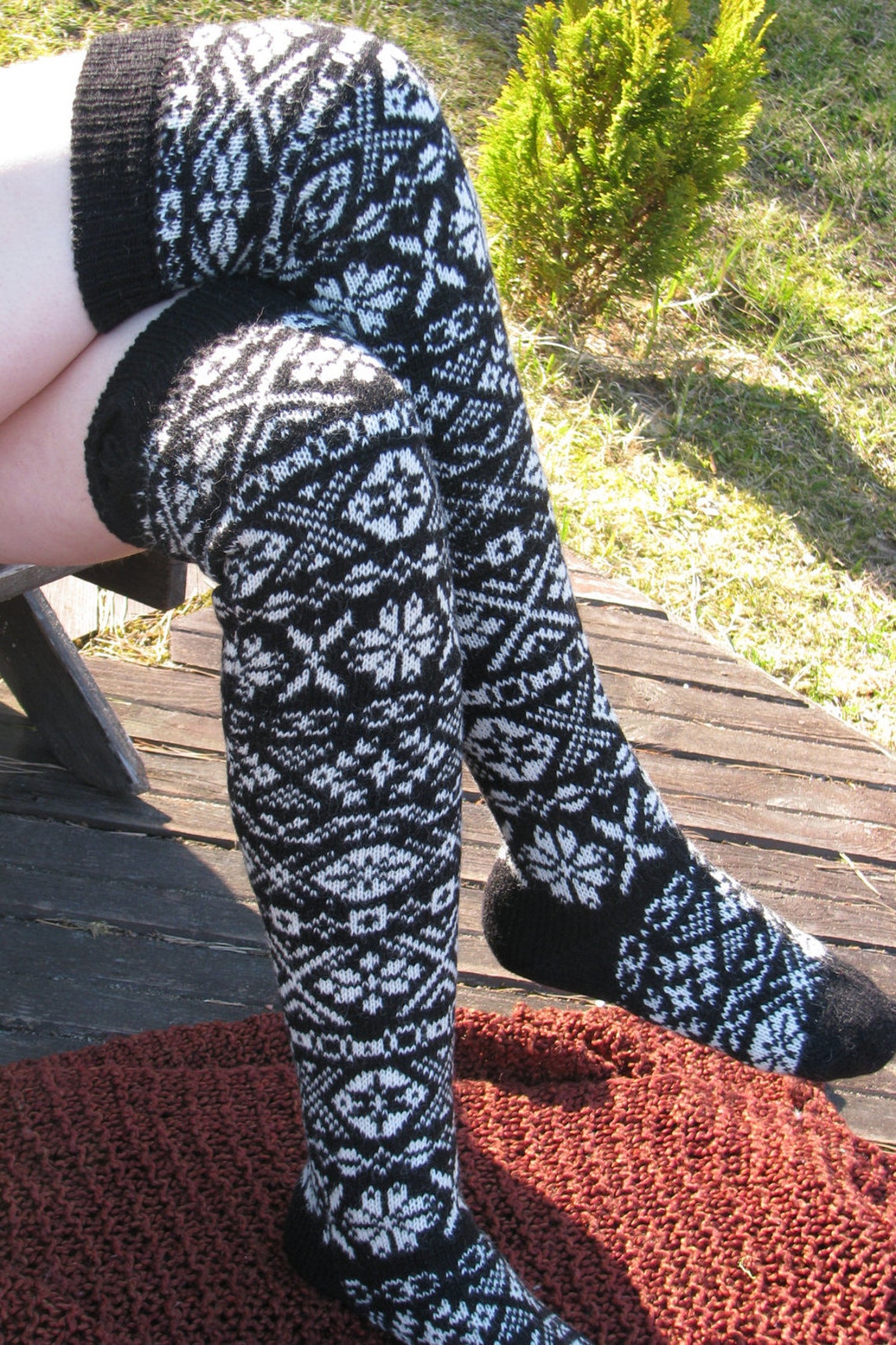Stockings. Long Socks. Knit Socks. Wool Socks. Norwegian - Etsy