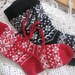 Red Knit Socks Wool Socks Knitted Socks Norwegian Socks Christmas Socks ...