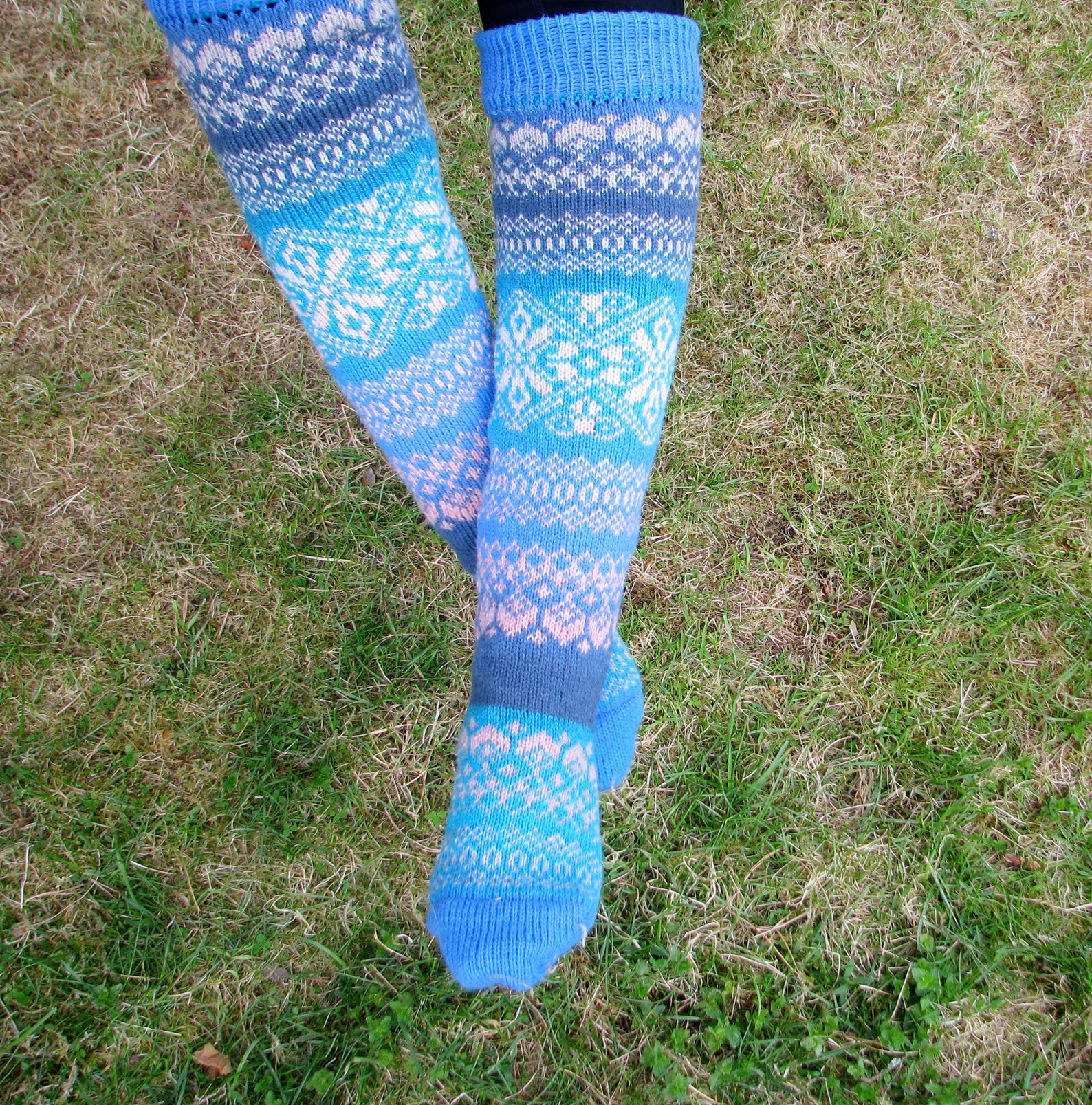 Knit Long Socks.high Socks Knitted Socks. Wool Socks Red Socks ...