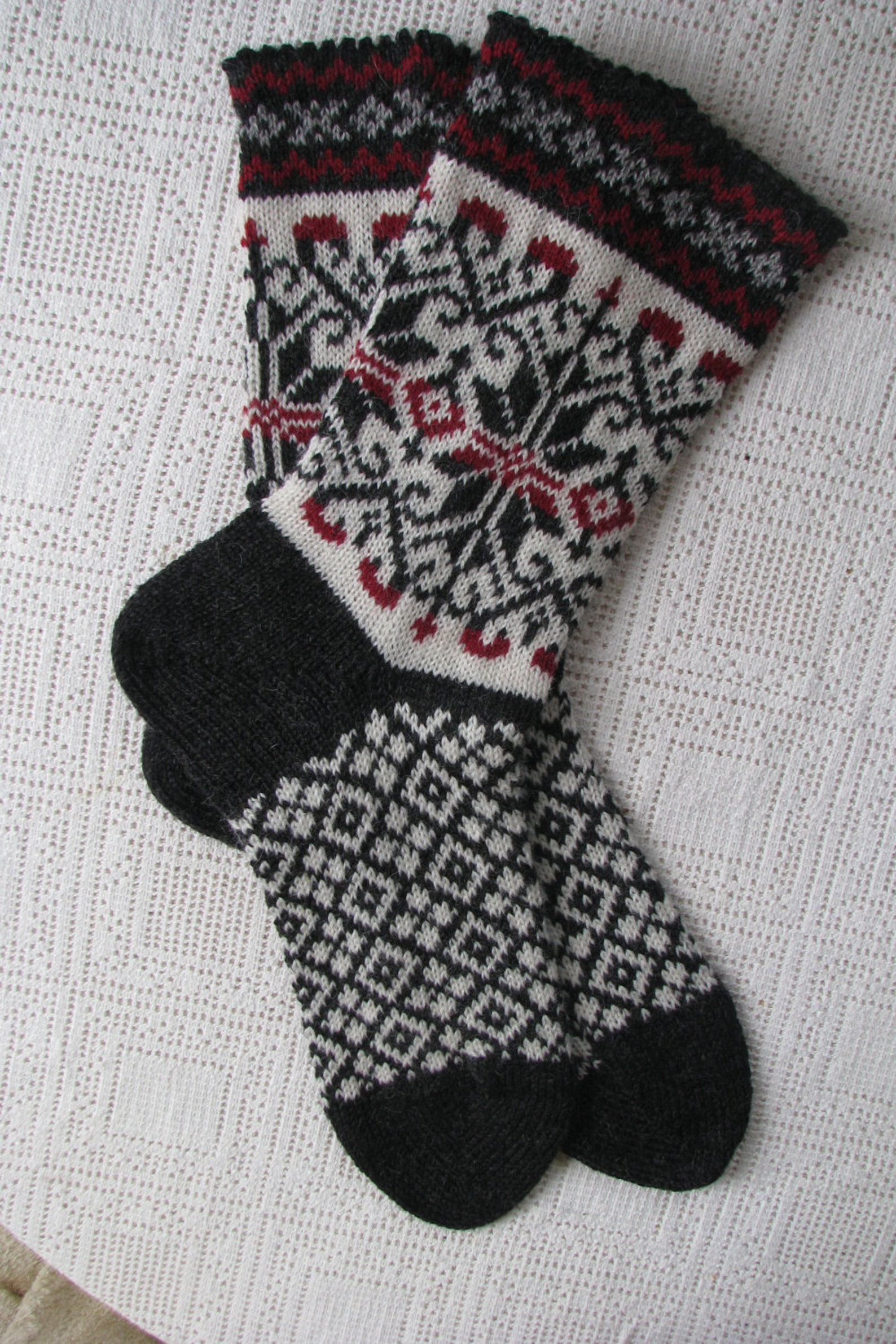 Wool Socks Handmade Socks Norwegian Socks for Men. Warm Socks | Etsy