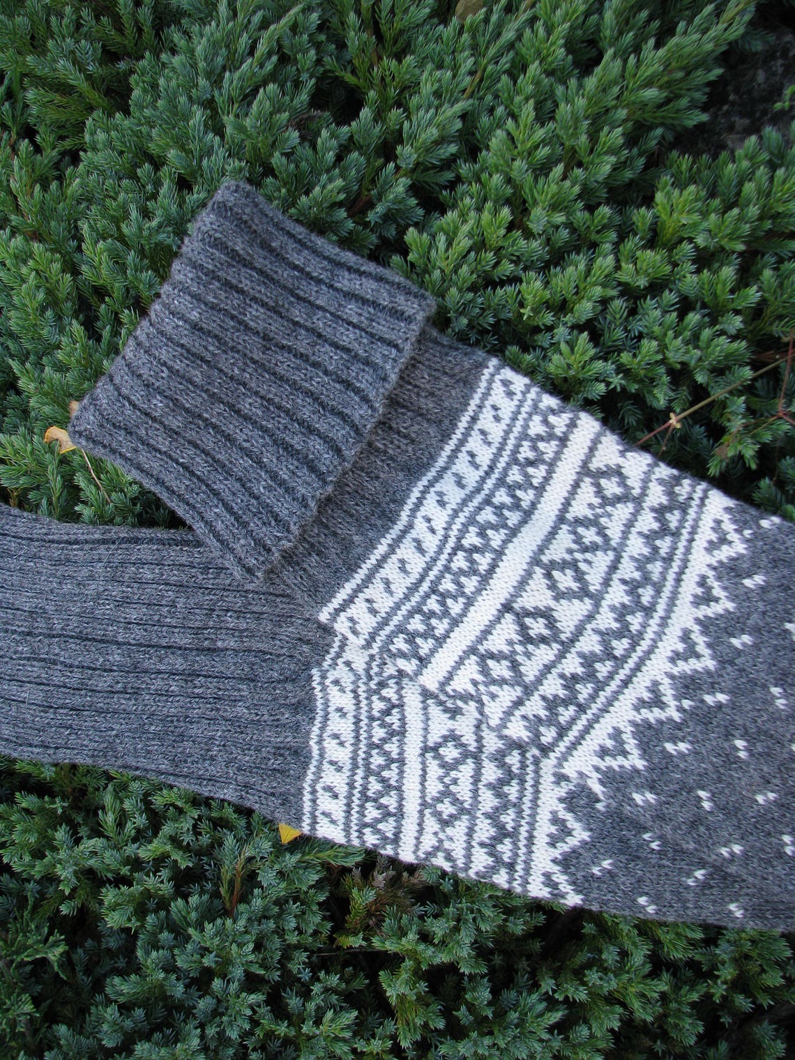 Long Knit Socks Wool Socks Norwegian Socks Fair Isle Christmas - Etsy
