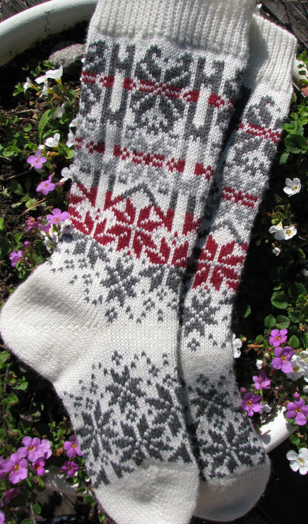 Knit Socks Wool Socks Knitted Socks Norwegian Socks Christmas Socks ...