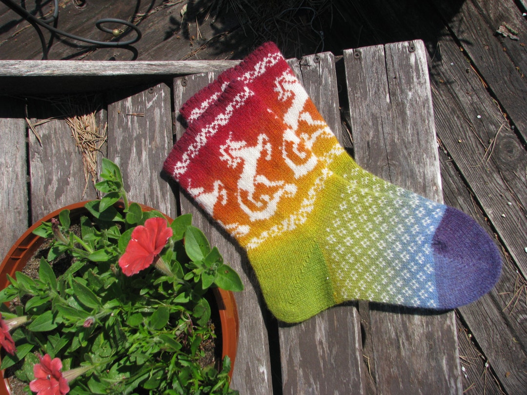 Knit Socks Men Socks Wool Socks Knitted Socks Scandinavian Pattern ...