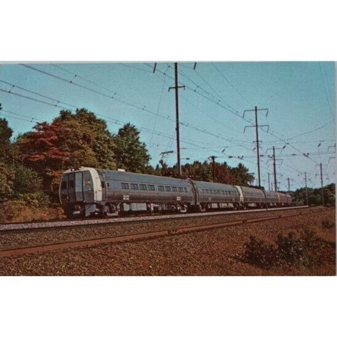 Penn Central Railroad Metroliner Metuchen New Jersey October 1970 ...