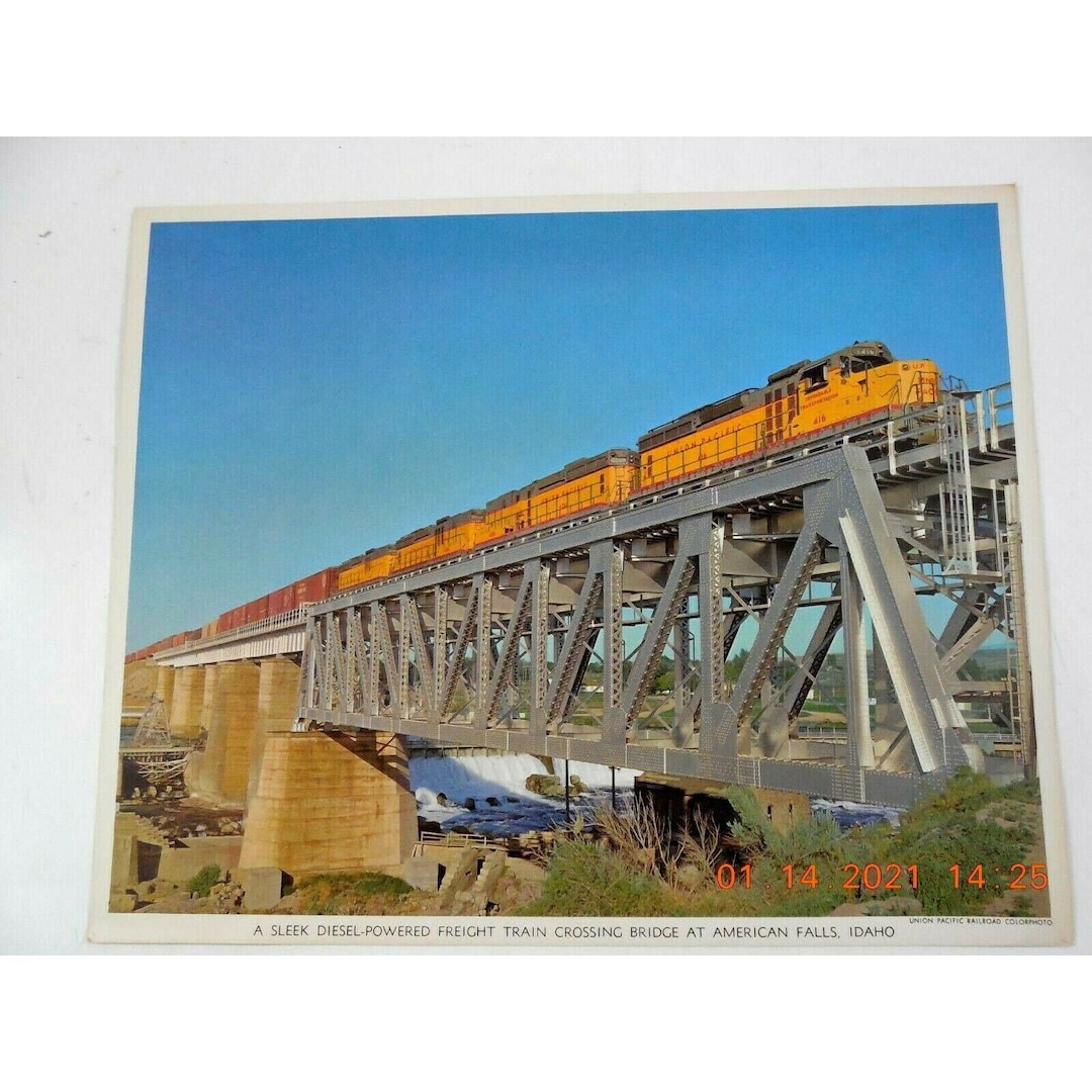 Union Pacific Calendar Print Sleek Diesel Power Train Crossing - Etsy