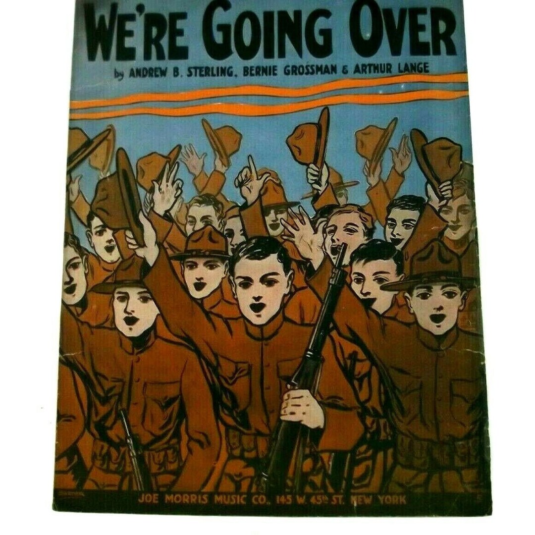We're Going Over Sheet Music WW1 Military Soldiers Vintage - Etsy