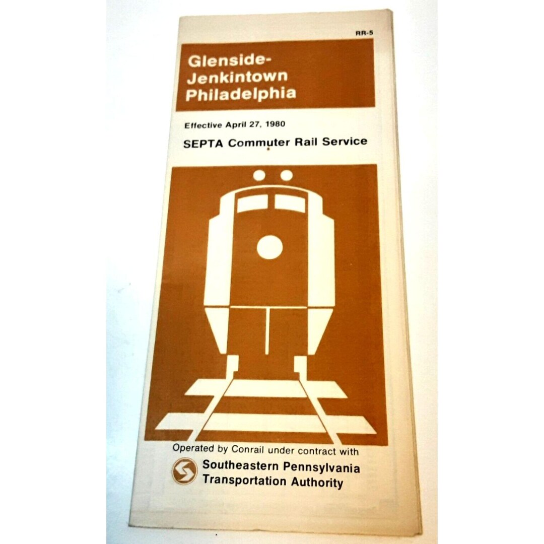 Septa Train Railroad Timetable Glenside Jenkintown Philadelphia 27 ...