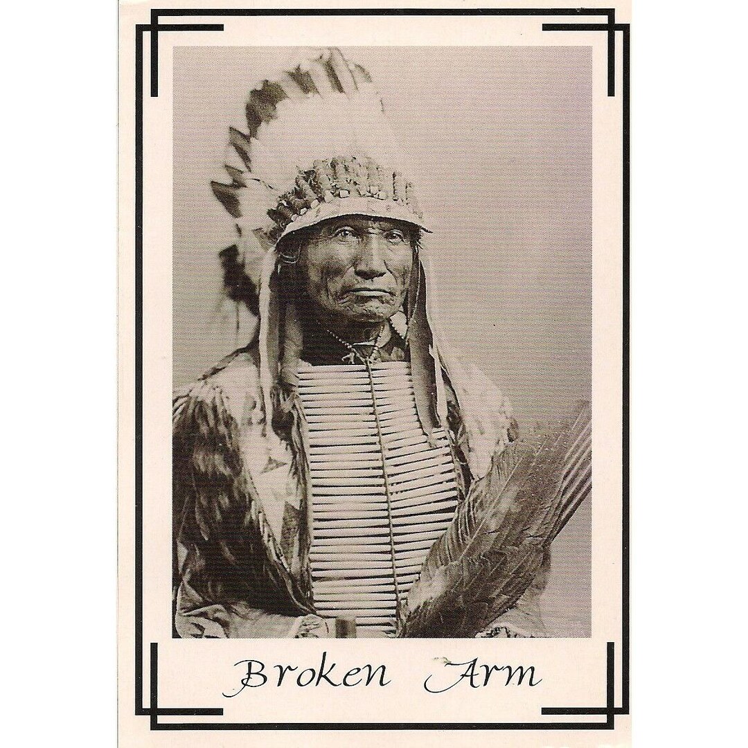 Indian Chief Broken Arm Ogalla Sioux Photo Postcard - Etsy