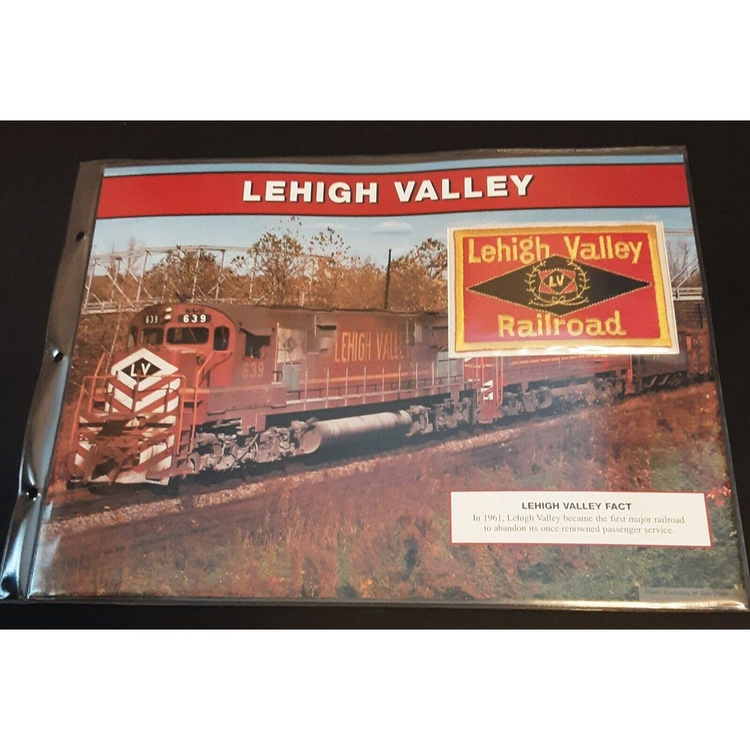 The Great American Railroad Emblem Lehigh Valley Railroad Card Patch ...