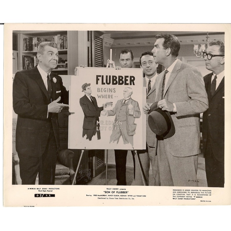 Disney Son of Flubber 1963 Poster Glossy 8 X 10 Press Photo - Etsy