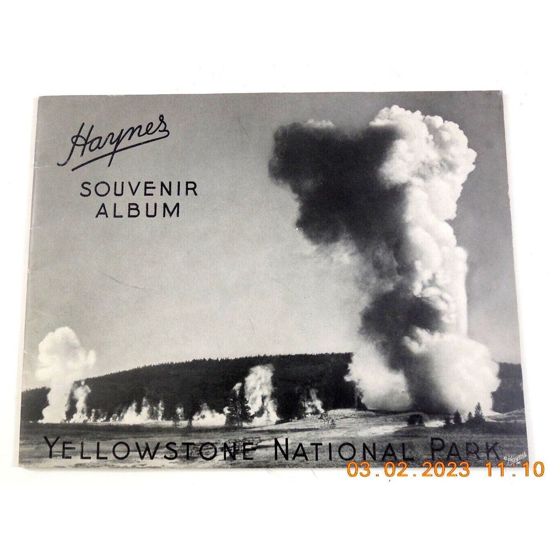 Haynes Souvenir Album 1949 Yellowstone Park Album Vintage Black and ...