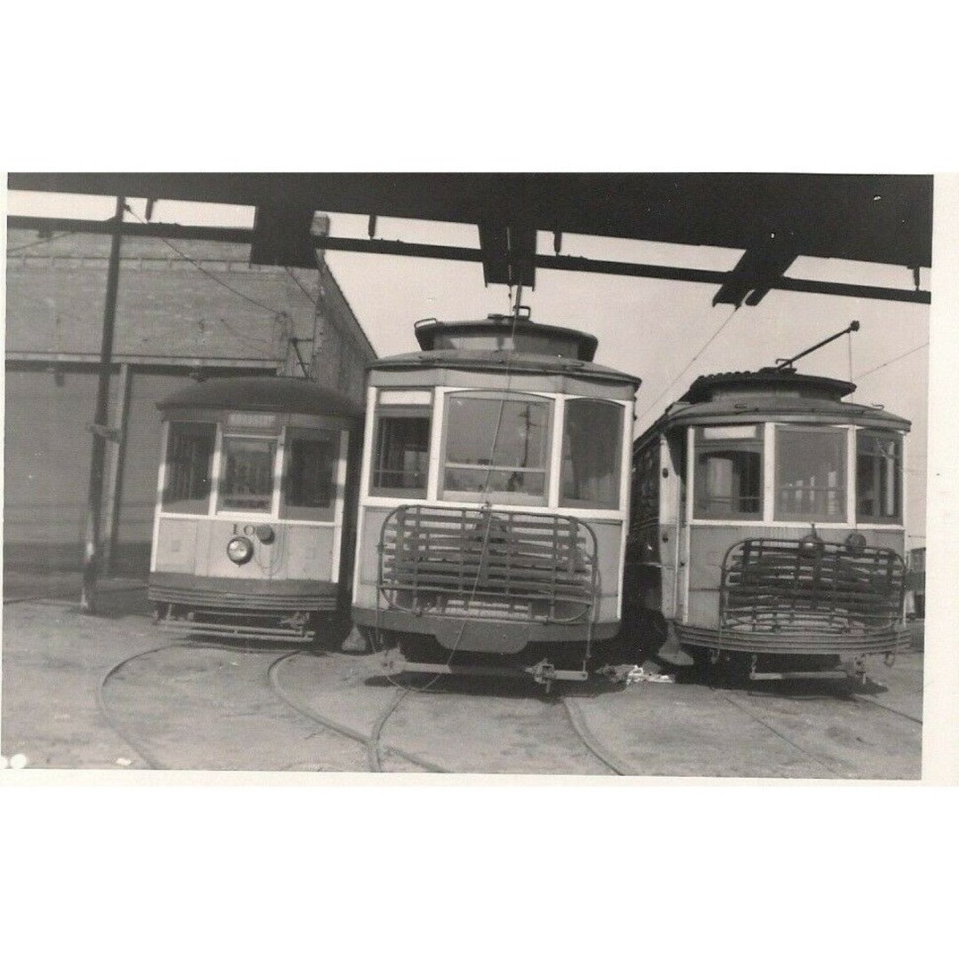 Photo New York Trolley Cars Woodside Car Barn 3.5 X 5 December 1936 - Etsy