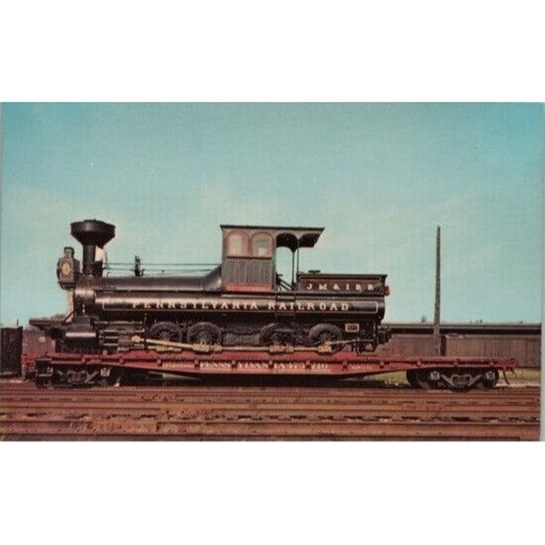 Pennsylvania Railroad Reuben Wells Being Moved on Flat Car C.1971 ...