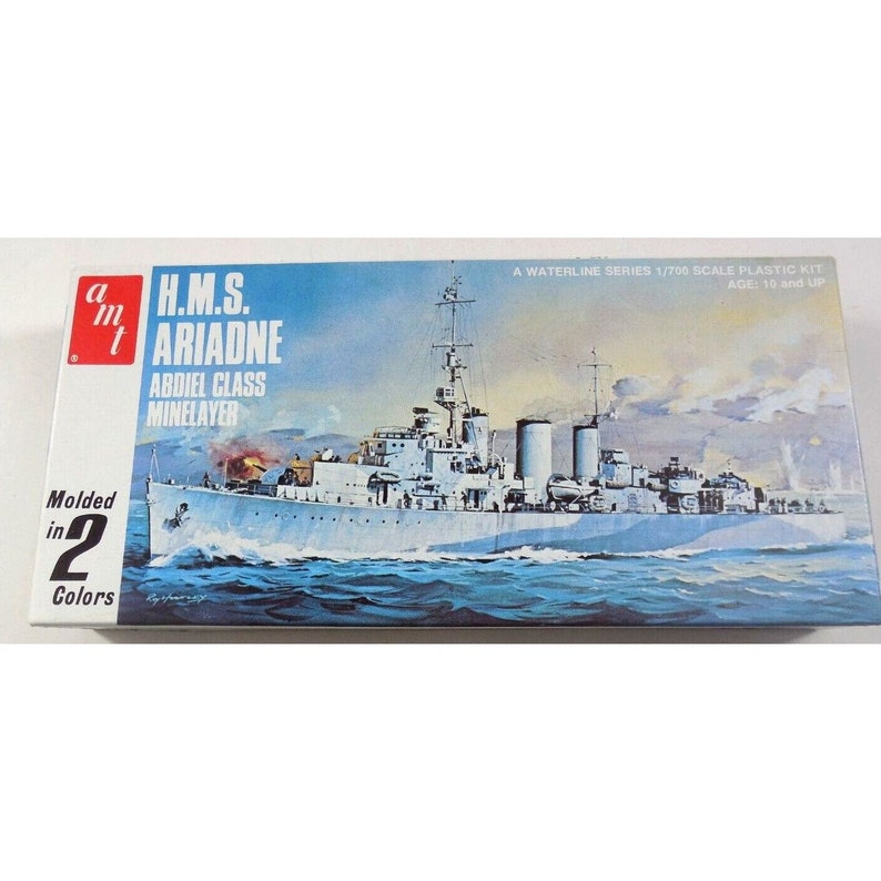 AMT HMS Ariadne Abdiel Class Minelayer 1/700 Scale Model Kit 4401 New ...