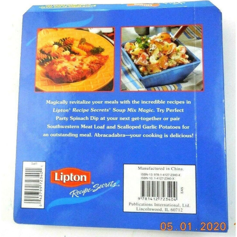 Lipton Recipe Secrets Soup Mix Magic Cookbook Hardback - Etsy