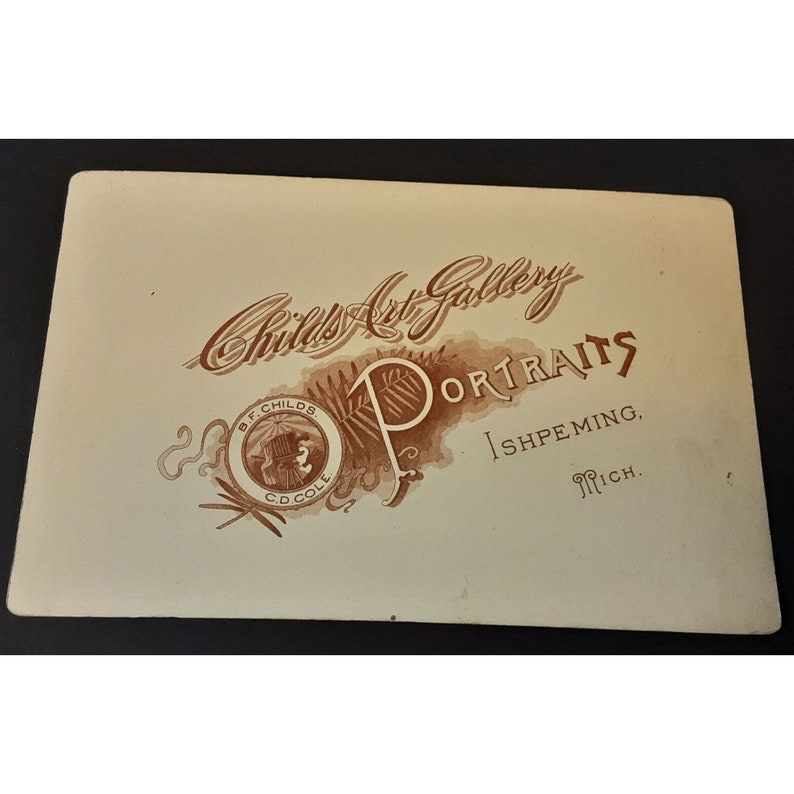 CDV Lady Side View Childs Art Gallery Ishpeming Michigan 4.25 X 6.5 - Etsy