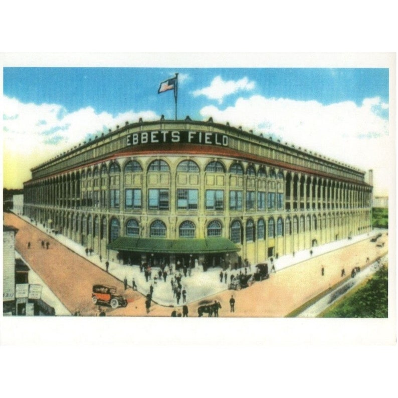 Ebbets Field Brooklyn New York Artist Rendering of Early Stadium 11 X 8 ...
