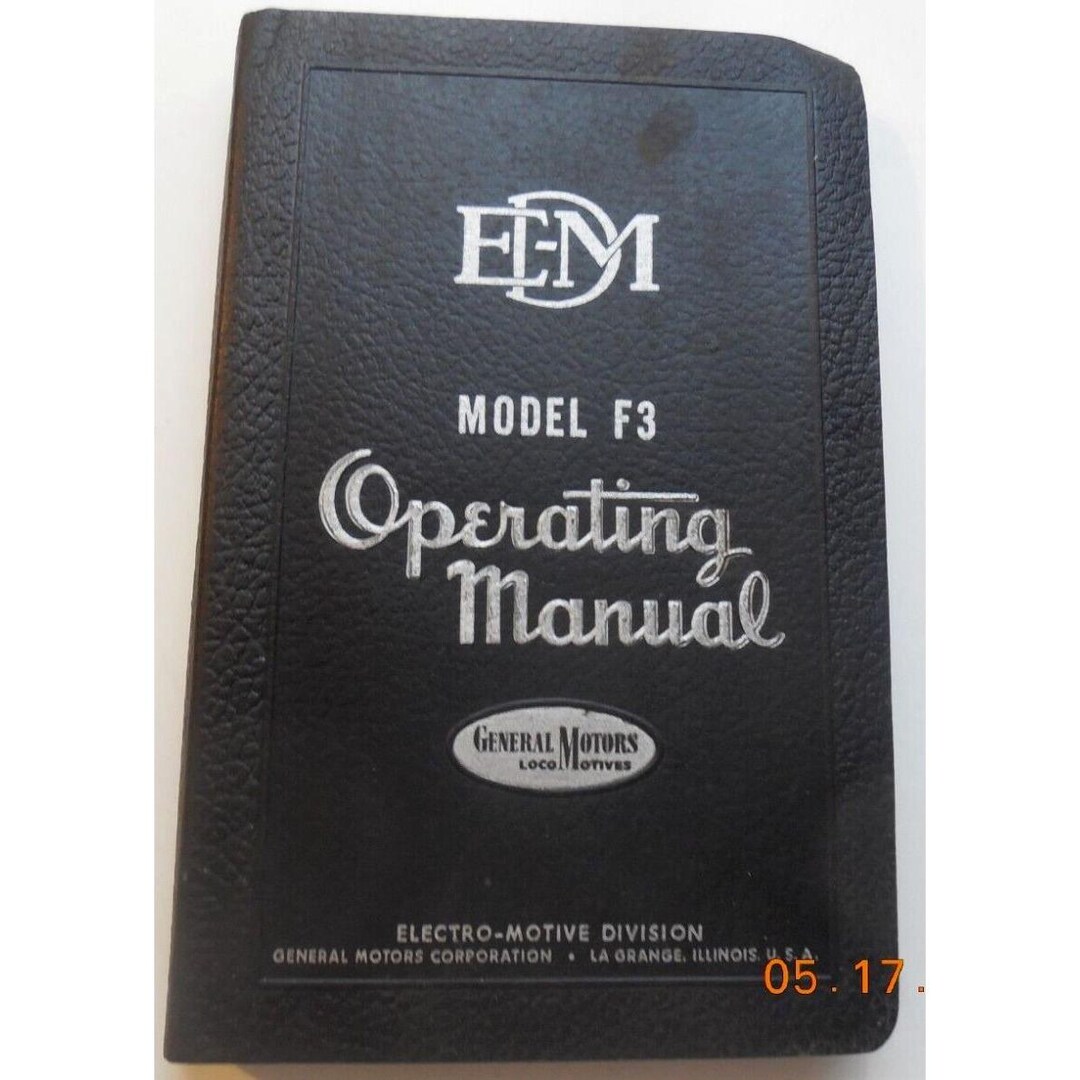 EMD Locomotive Operating Manual Number 2308A Model F3 With Foldouts - Etsy