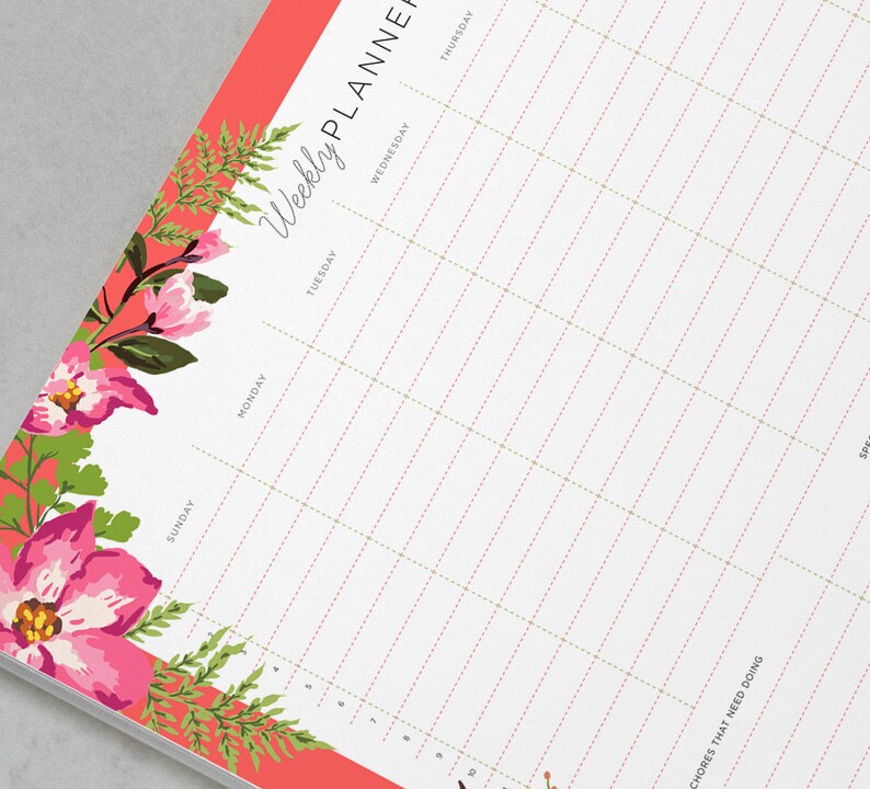 Weekly Planner Printable, Weekly Schedule, 2017 Weekly Planner ...