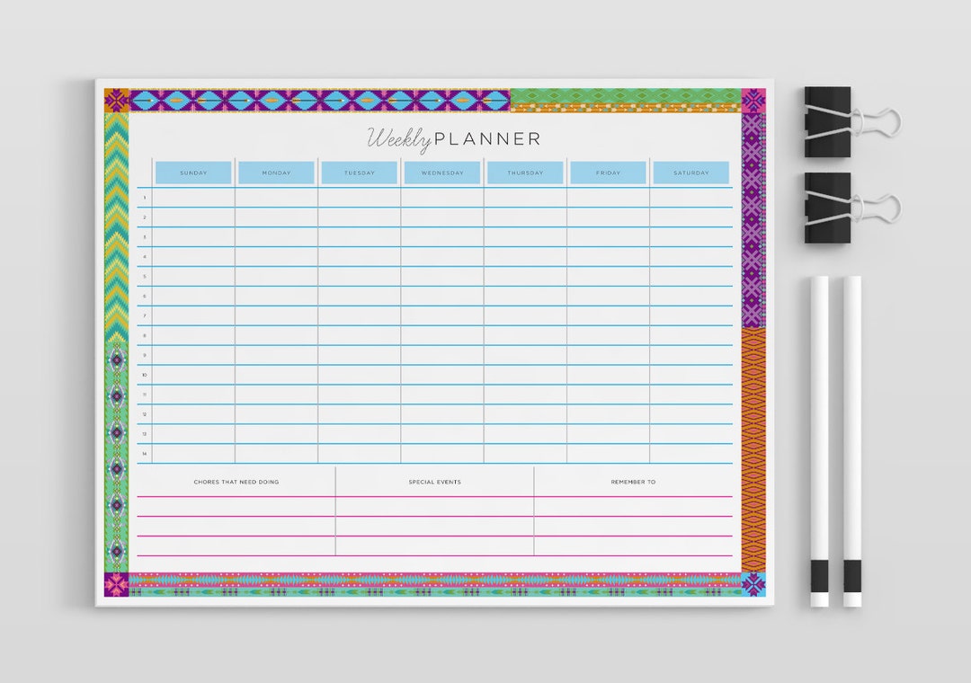 Weekly Planner Printable, Weekly Schedule, 2017 Weekly Planne Printable ...