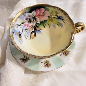 Vintage WAKO China Teacup With Mismatched Saucer/ Adorable Foral Tea ...