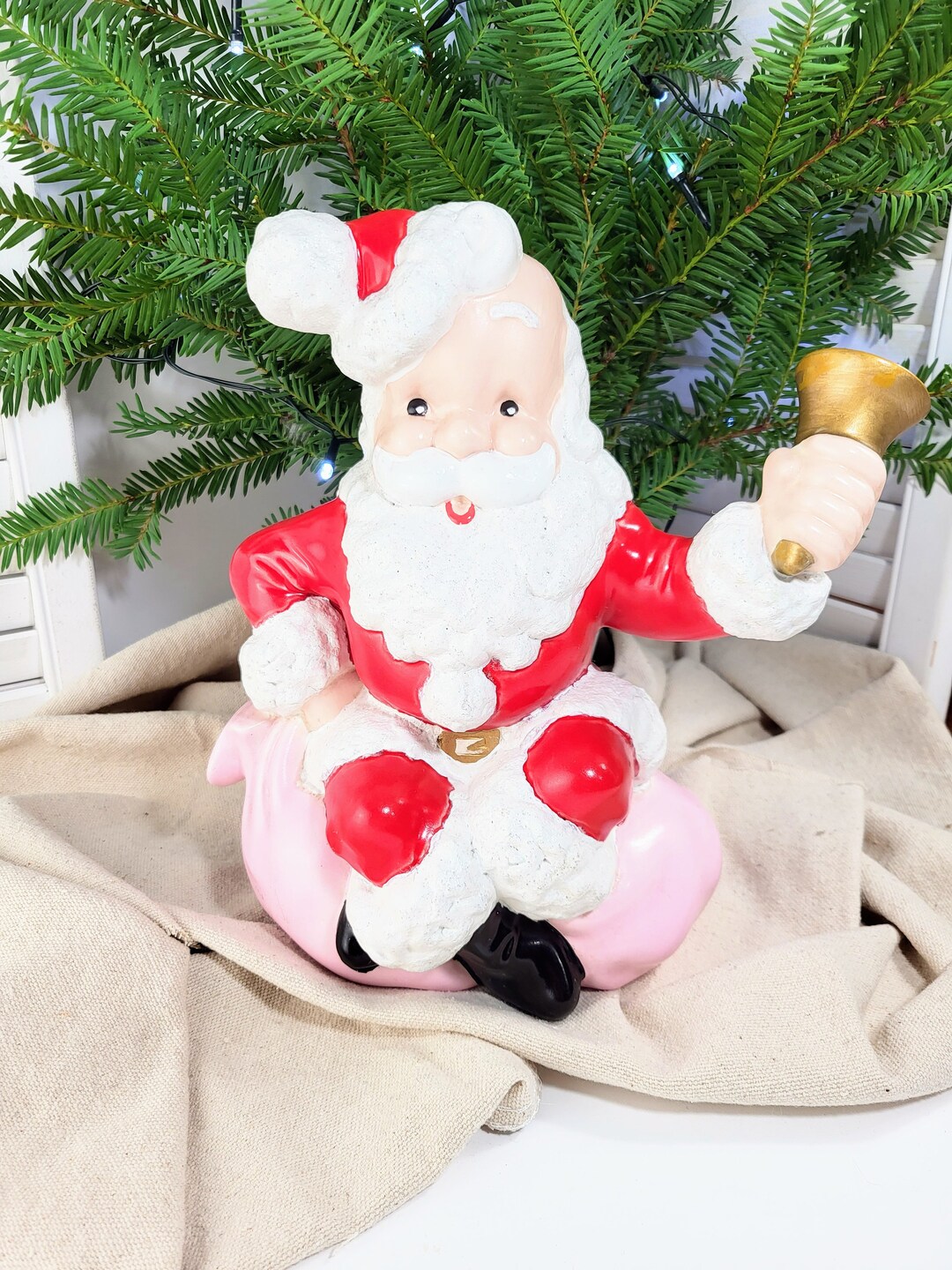 Vintage Ceramic Santa/ Atlantic Mold/ 1970's/ Christmas Decor/ - Etsy