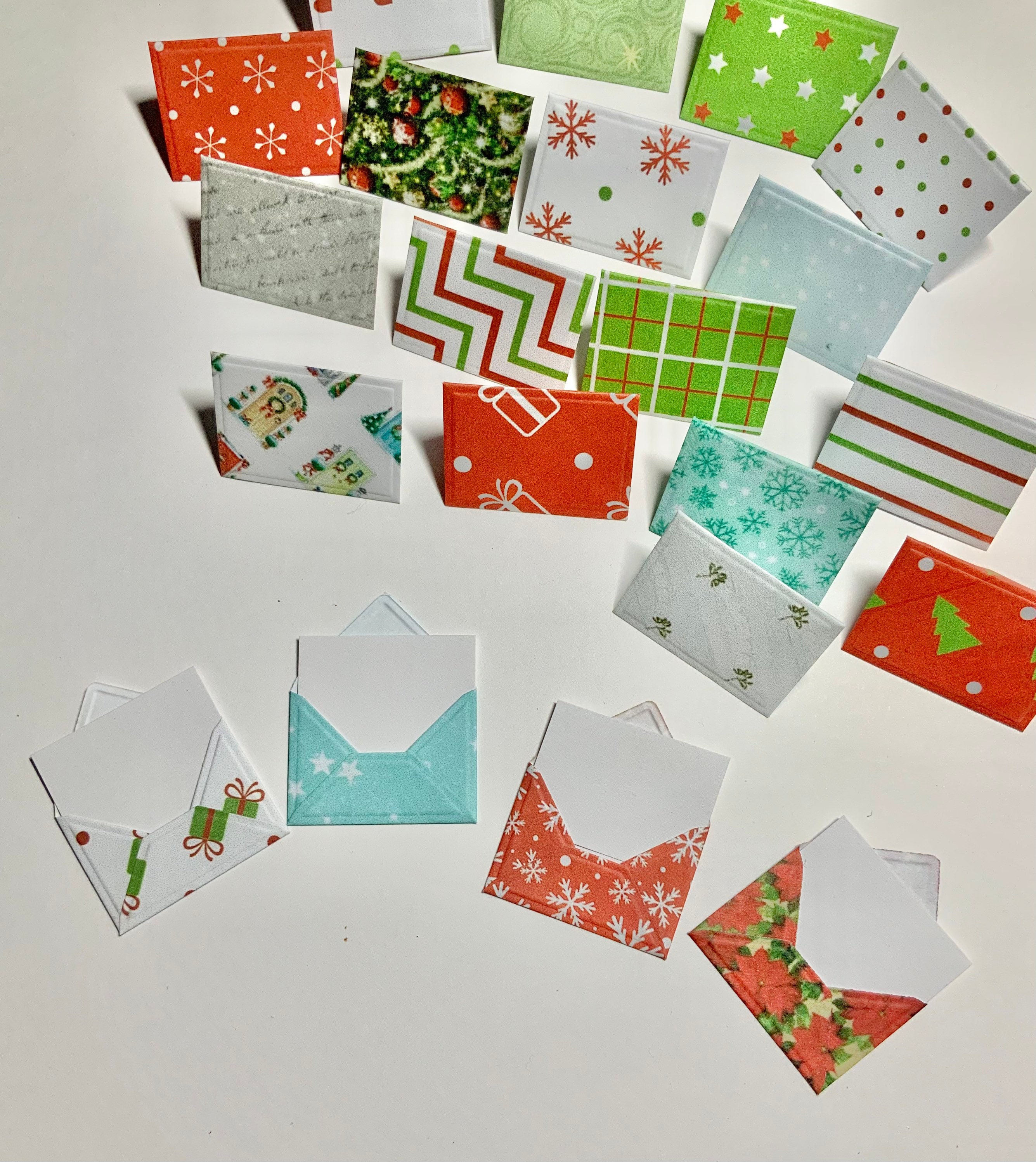 24 Miniature Envelopes Christmas Teeny Tiny Envelopes Mini - Etsy UK