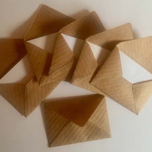 Miniature Envelopes Brown Paper Teeny Tiny Envelopes Mini - Etsy