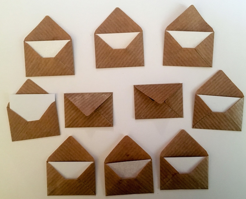 Miniature Envelopes, Brown Paper, Teeny Tiny Envelopes, Mini Envelopes ...