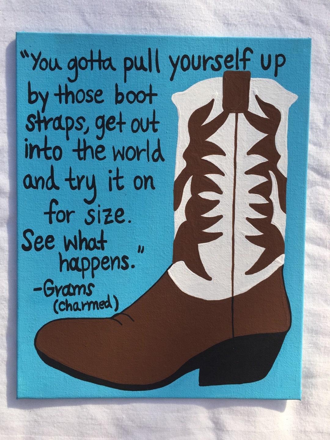 You Gotta Pull Yourself up by Those Boot Straps Painting - Etsy