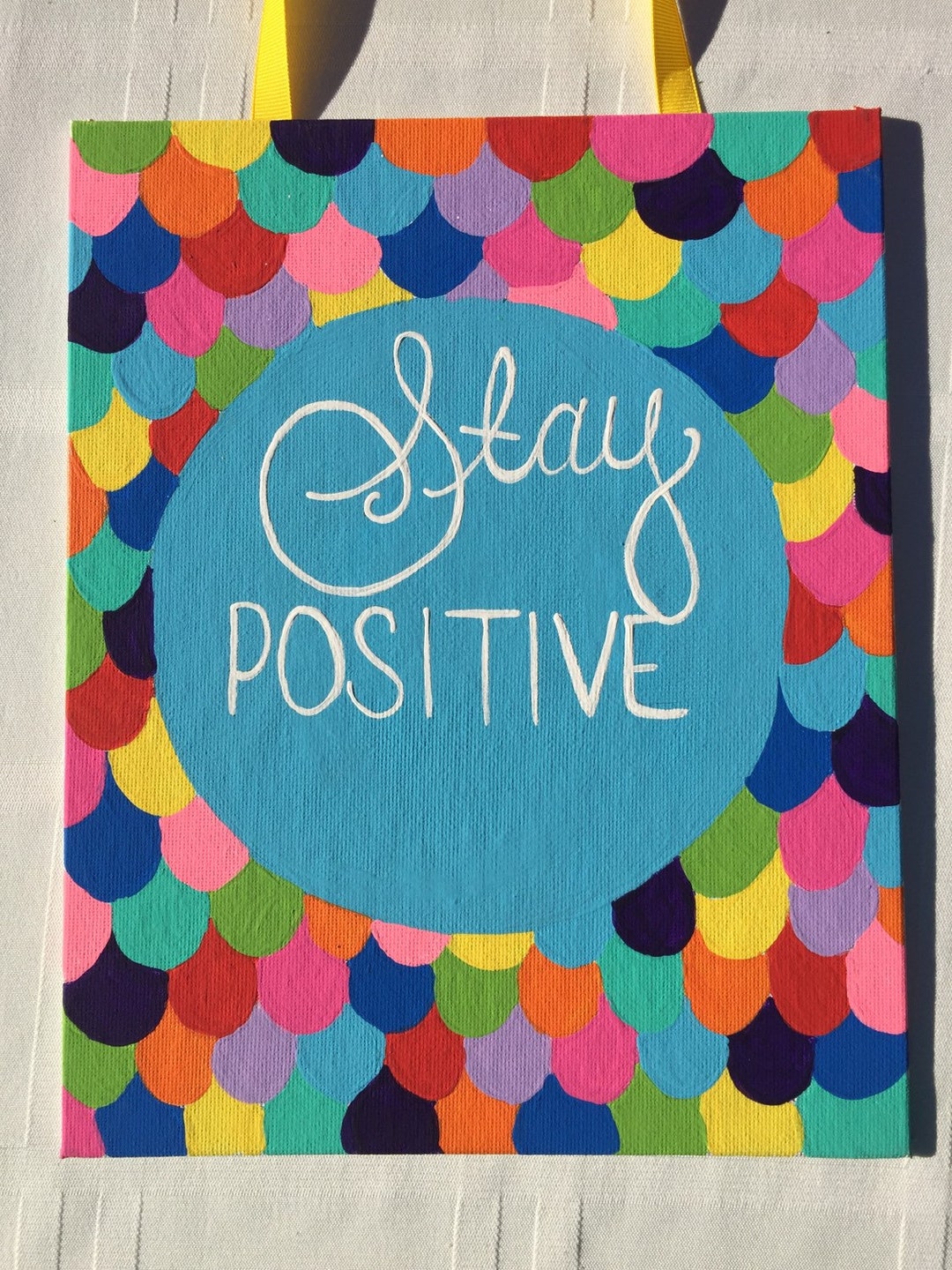 Stay Positive Painting - Etsy