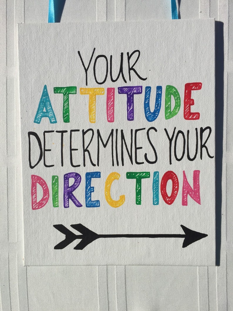 Your Attitude Determines Your Direction Painting - Etsy