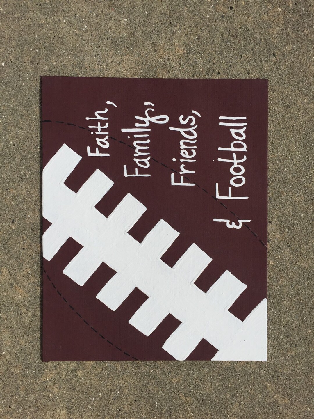 Faith, Family, Friends, & Football Painting - Etsy