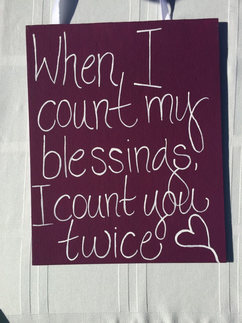When I Count My Blessings, I Count You Twice Painting - Etsy