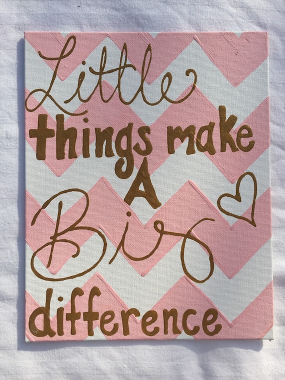 Little Things Make a Big Difference Painting | Etsy