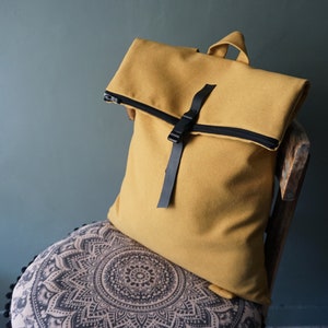 Convertible Backpack Yellow Laptop Bag Waterproof Canvas - Etsy