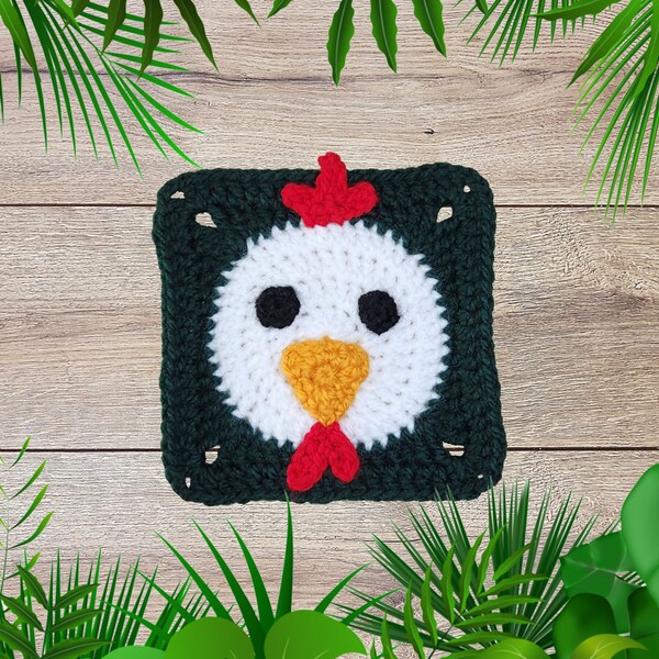 Granny Square Chicken Pattern - Etsy UK