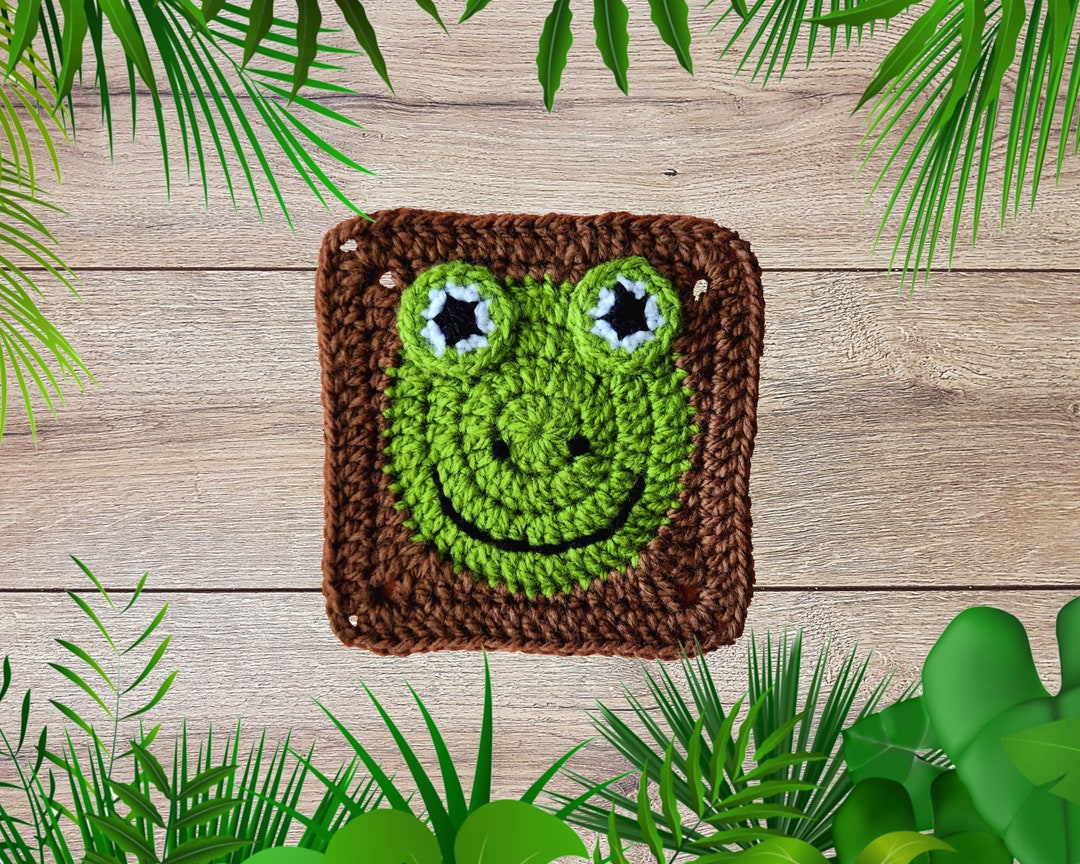 Frog Granny Square Crochet Pattern | Crochet Jungle Blanket | Crochet ...