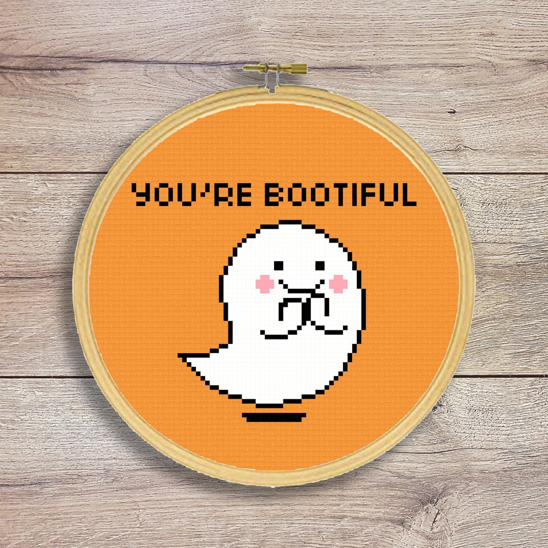 You're Bootiful Cross Stitch Pattern Halloween Cross Stitch Pattern ...