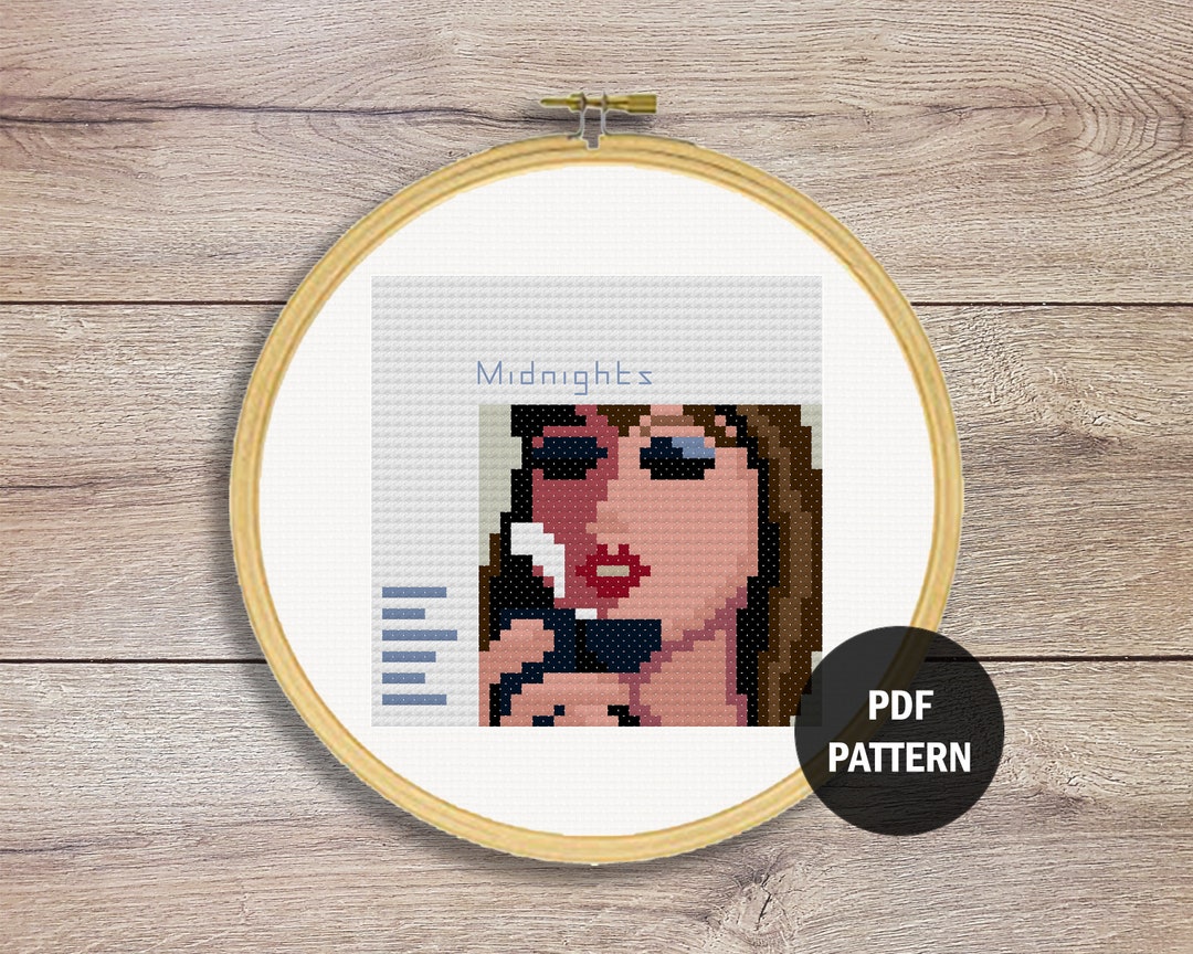 Midnights Album Cover Cross Stitch Pattern Taylor Swift - Etsy