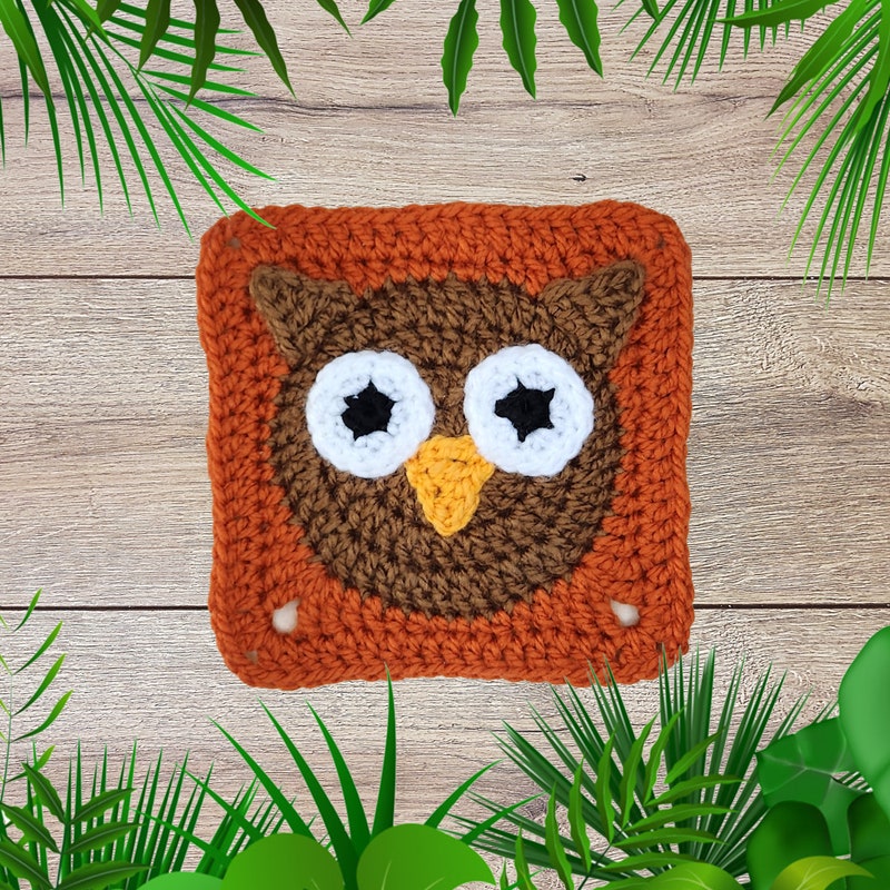 Owl Granny Square Crochet Pattern - Etsy