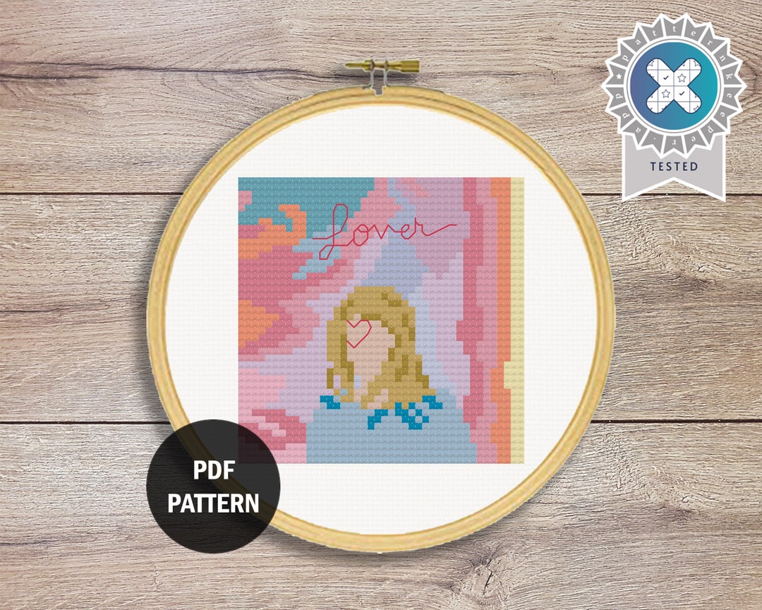 Lover Album Cover Cross Stitch Pattern Taylor Swift Cross Stitch ...