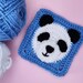 Panda Granny Square Crochet Pattern Crochet Jungle Blanket Crochet ...