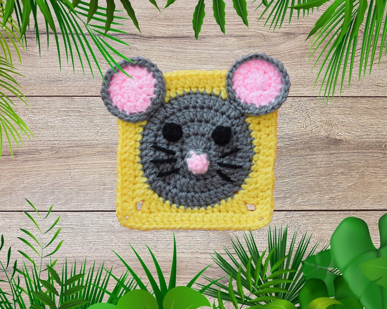 Mouse Granny Square Crochet Pattern Crochet Animal Blanket - Etsy