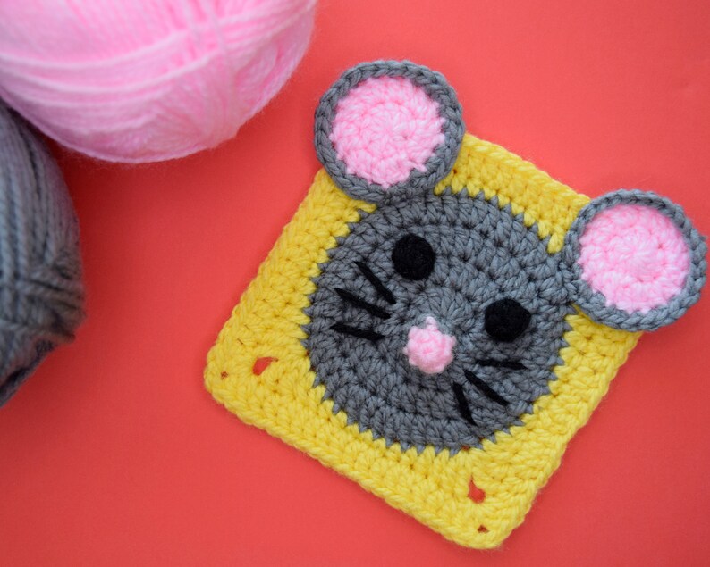 Mouse Granny Square Crochet Pattern Crochet Animal Blanket - Etsy