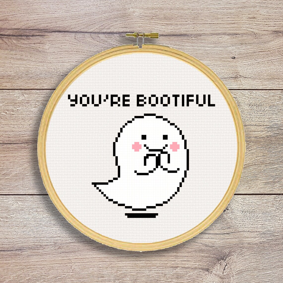 You're Bootiful Cross Stitch Pattern Halloween Cross - Etsy