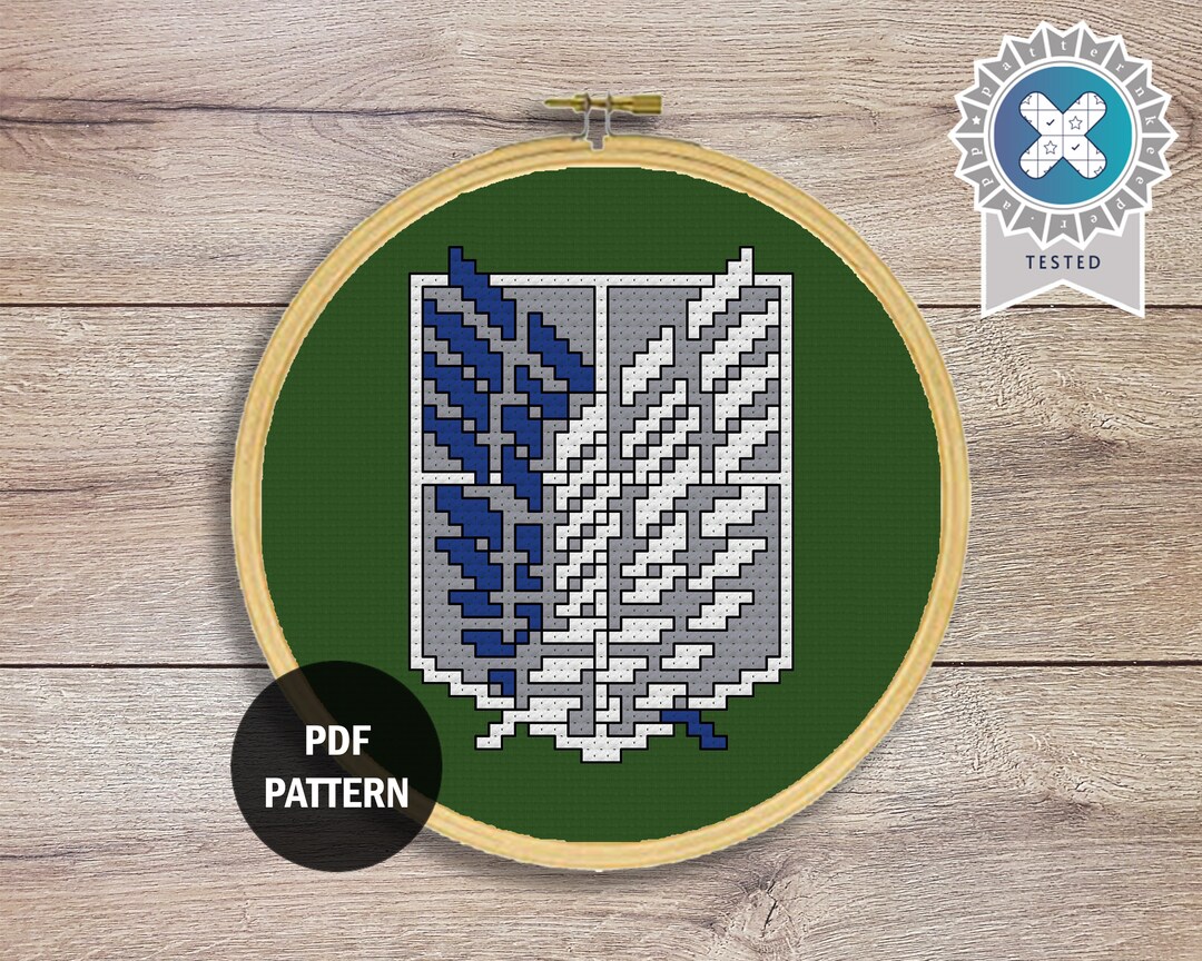 Aot Survey Corps Cross Stitch Pattern Attack on Titan Cross Stitch Pattern - Etsy