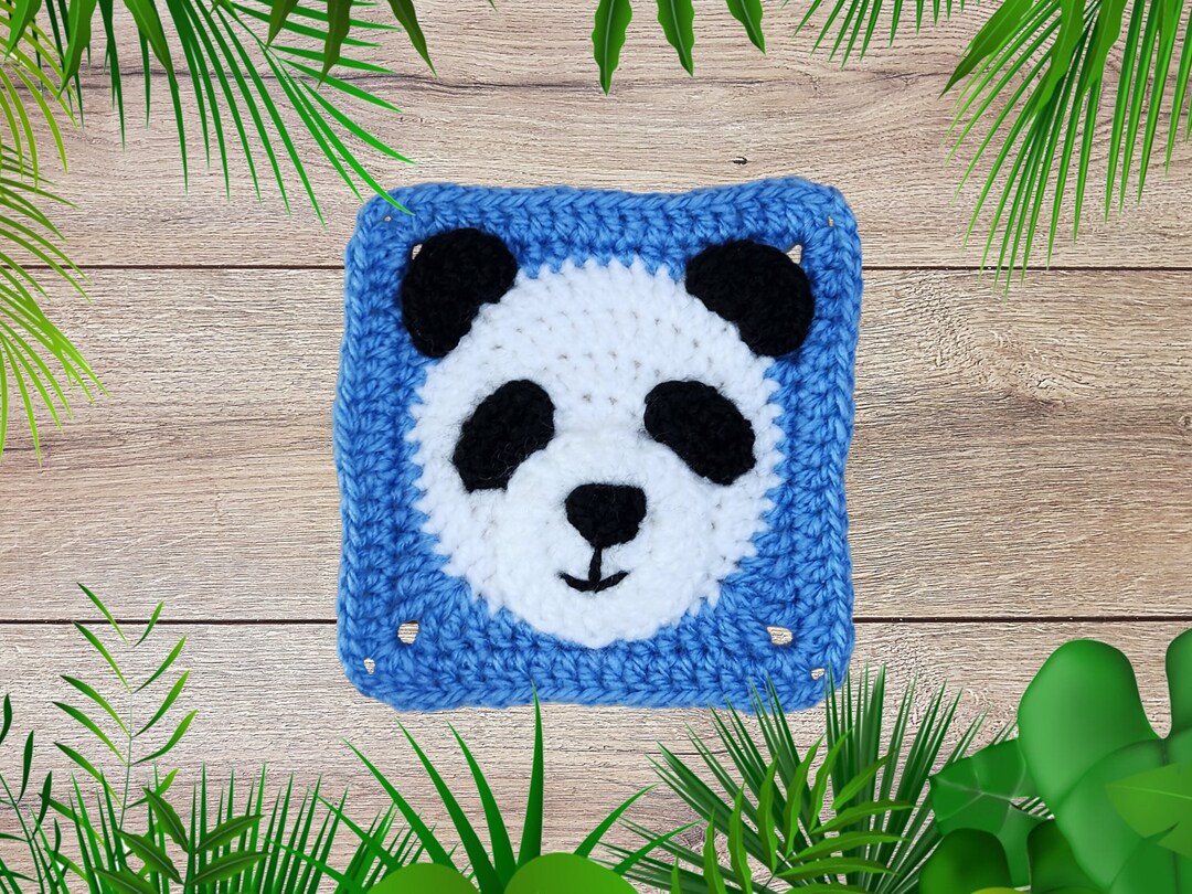 Panda Granny Square Crochet Pattern | Crochet Jungle Blanket | Crochet ...